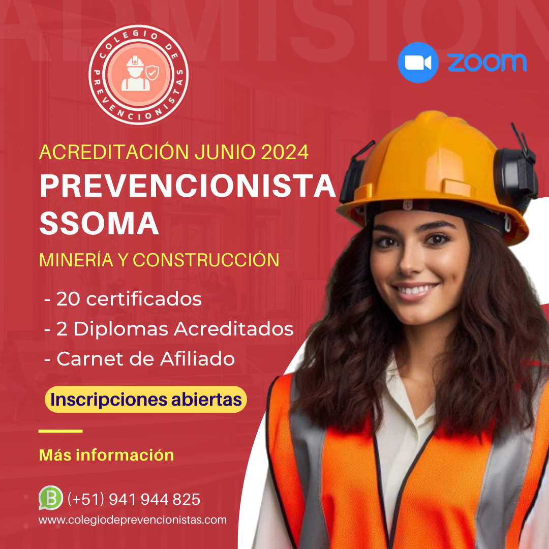 Prevencionista de Riesgos Laborales SSOMA ISO 45001 e ISO 14001 ...